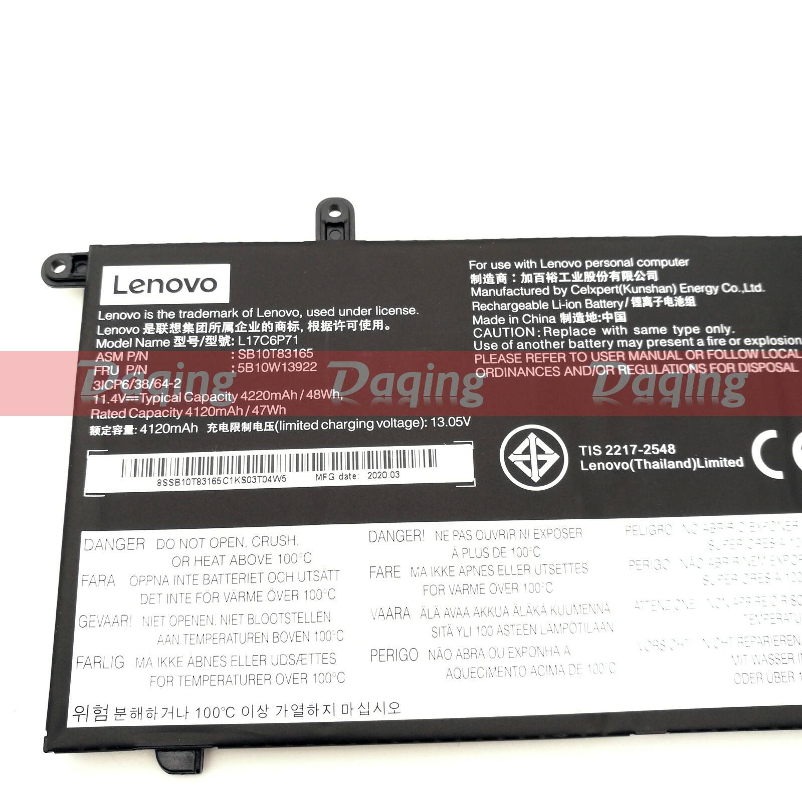 New Original 01AV471 01AV470 L17L6P71 L17M6P71 Battery for Lenovo ...