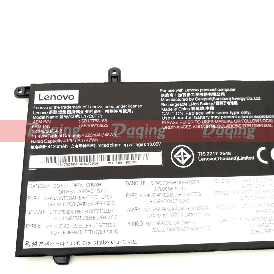New Original 01AV471 01AV470 L17L6P71 L17M6P71 Battery for Lenovo ...
