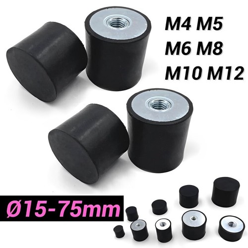 Female Thread Rubber Mount M4-M12 Ø15-75mm Anti Vibration Bobbin ...