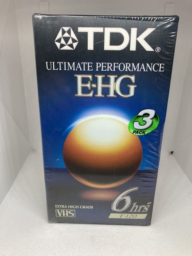 Lot Of 3Tapes TDK EHG Extra High Grade VHS Tape T-120 Sealed 6 Hour NEW ...