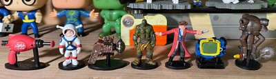 Painted Fallout Nanoforce Mini Figures - Hancock, Jangles, Pip Boy and ...