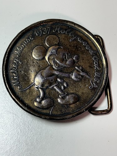 Vintage Disney Mickey Mouse Collectible Brass Belt Buckle | eBay