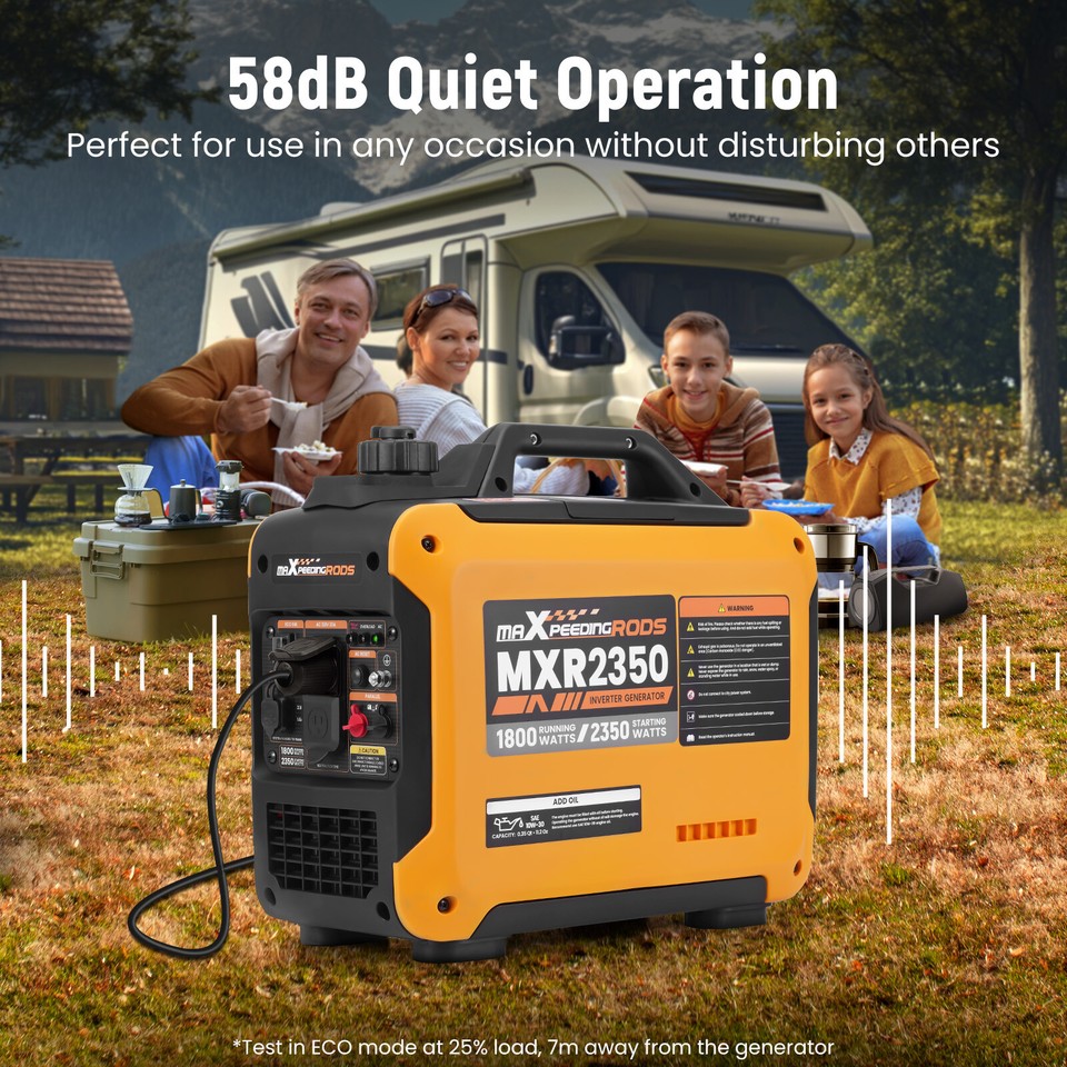 2350 Watt Portable Inverter Generator 15Kg Quiet 58dB For Outdoor ...