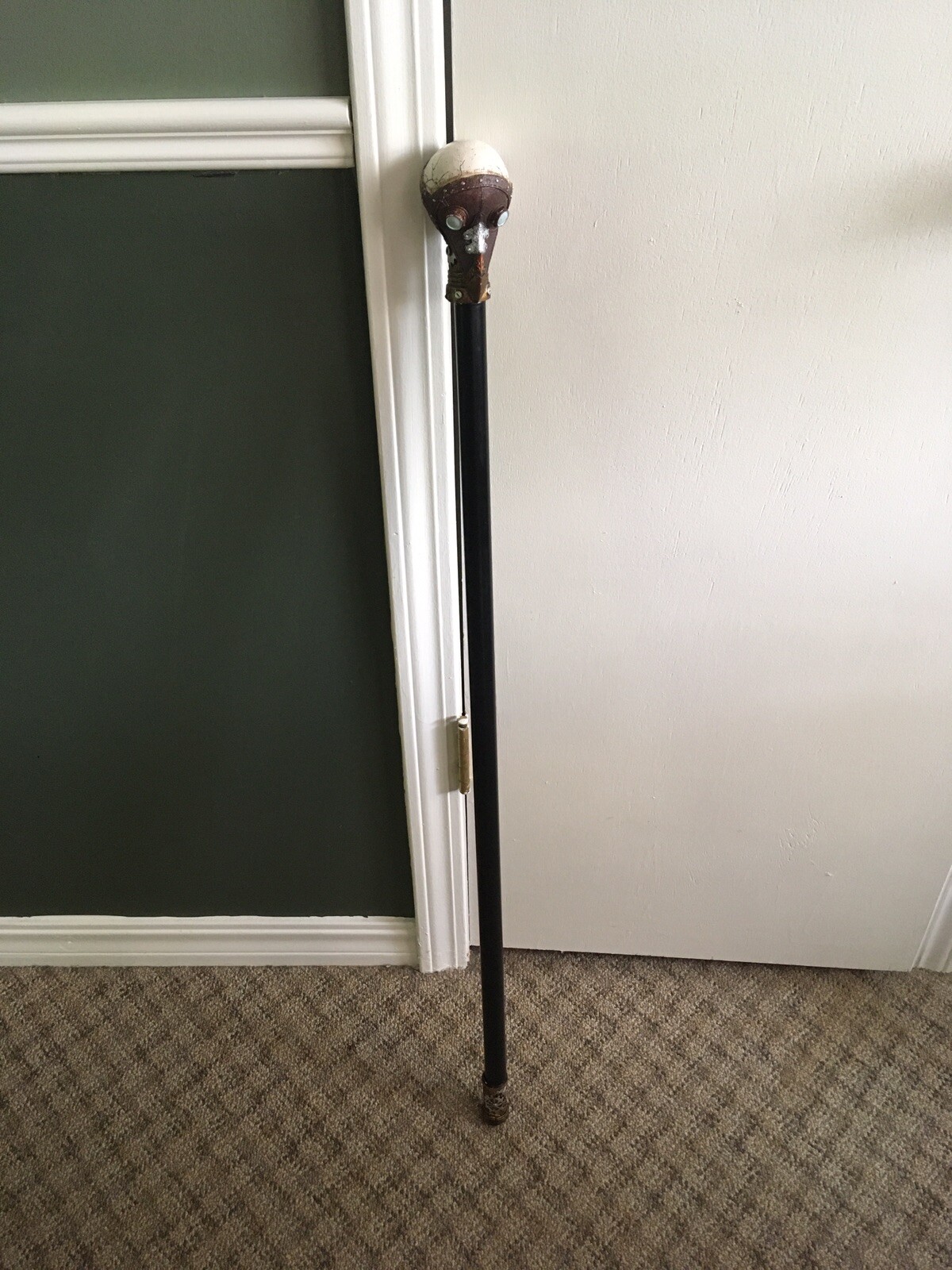 STEAMPUNK Plague Doctor Cane Raven Bird Skull Mask Co… - Gem