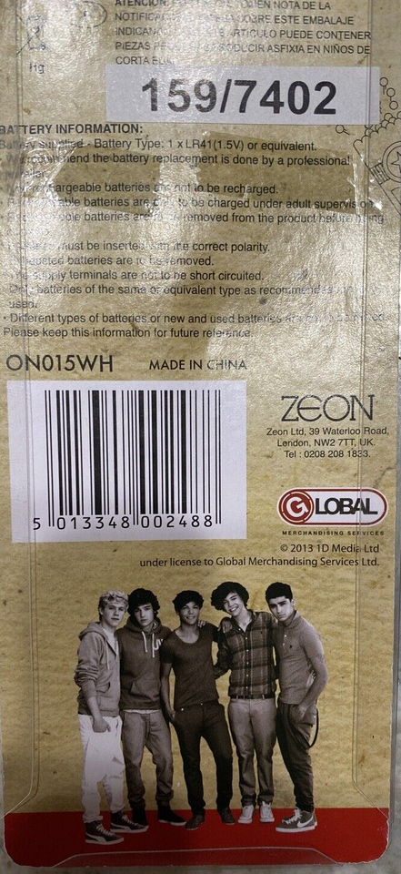 One Direction Watch - I ️ 1D White Straps With Signatures-Brand New ...