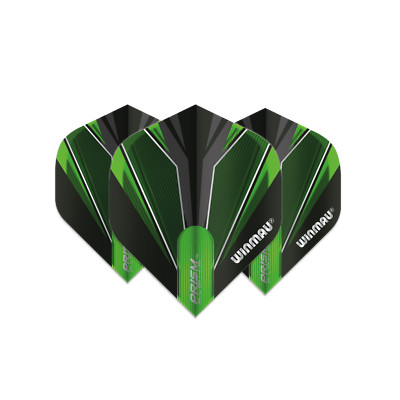 WINMAU PRISM ALPHA 100 Micron UV Translucent Dart Flights - Black Green ...