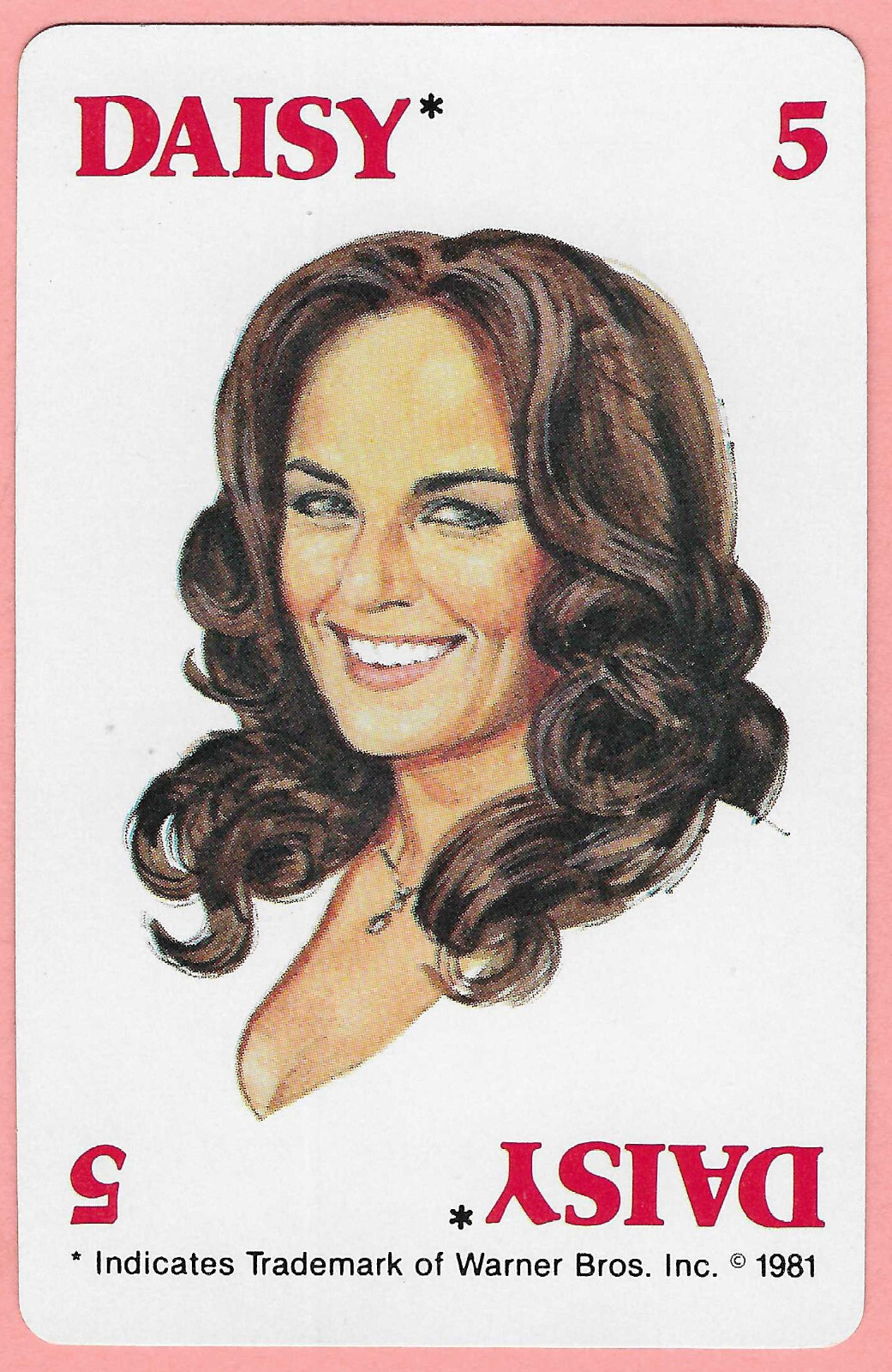 Dukes of Hazzard, single swap playing card, Daisy Duke, 1981, Uno ...