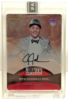 Justin Jackson 2017-18 Panini Instant Metal RC on-card Autograph Auto ...