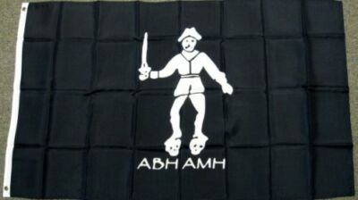 3X5 BLACK BART FLAG PIRATE ABH AMH BARTHOLOMEW ROBERTS BANNER NEW ROGER ...