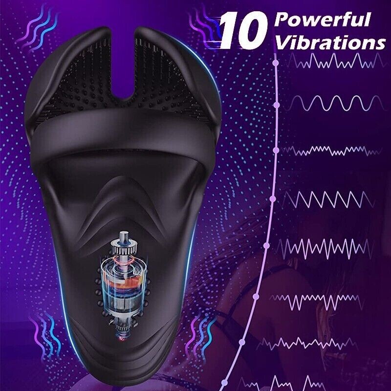 Penis Scrotum Massager Vibrator Cock Ring Sex Toys Men Delay Perineum ...