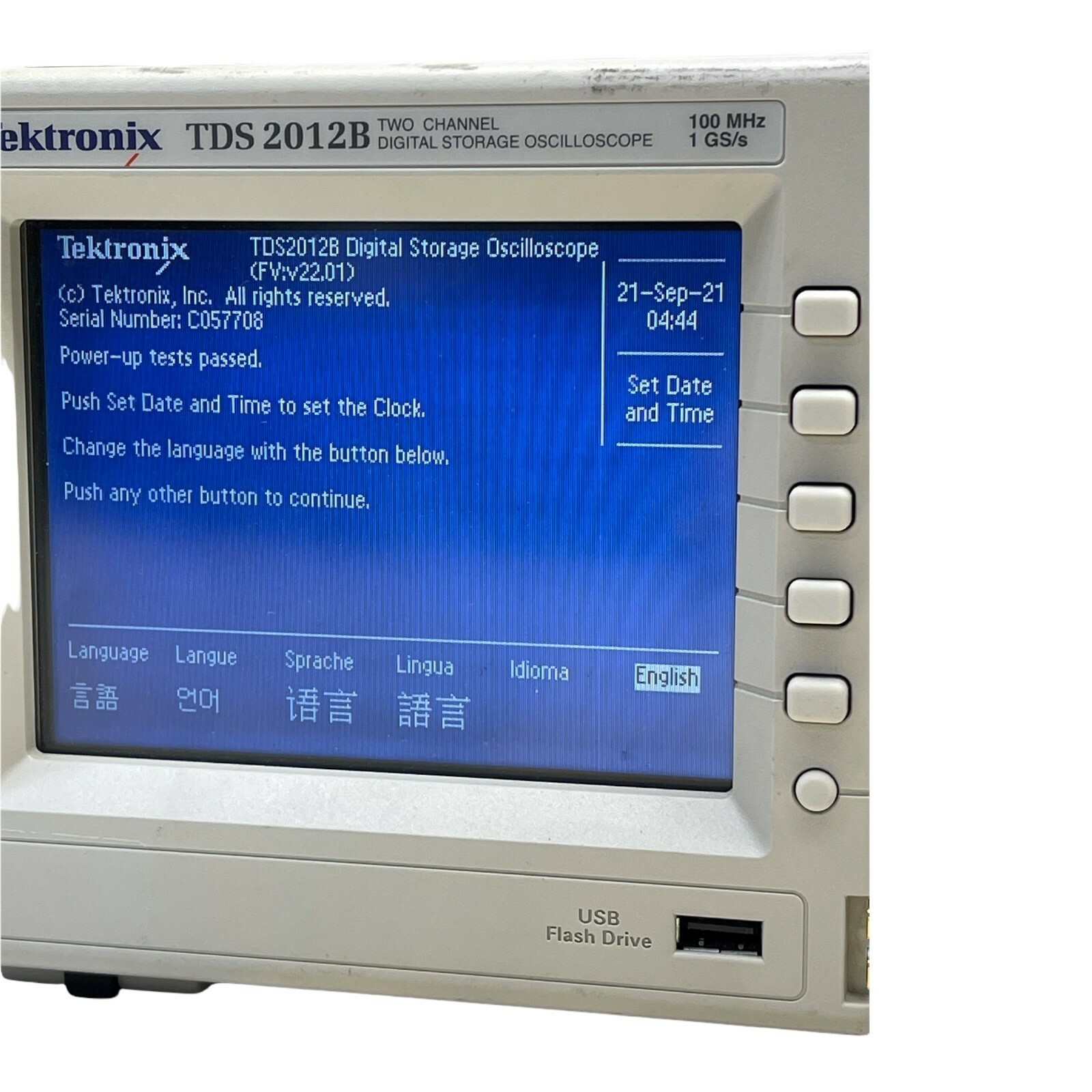 TEKTRONIX TDS2012B 2 CH DIG STORAGE OSCILLOSCOPE ***TESTED*** (BENT ...