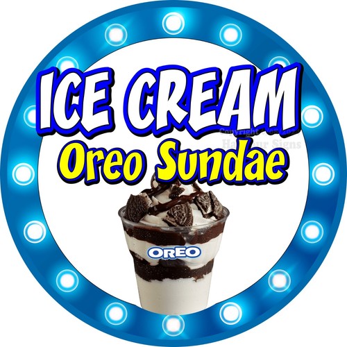Ice Cream Cookie Sundae DECAL (Choose Size) Concession Food Truck ...
