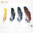New Distinctive Car Feather Car Stickers Transparent Spray-Painted ...