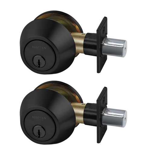 2 Pack Single Cylinder Deadbolt, Keyed Alike Dead Bolt Entry Door Lock ...