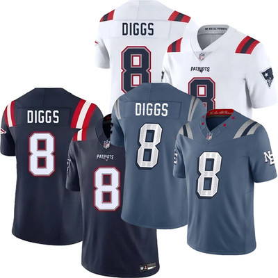 Men's Patriots #8 Stefon Diggs Robinson Limited Stitched Jersey S-3XL ...