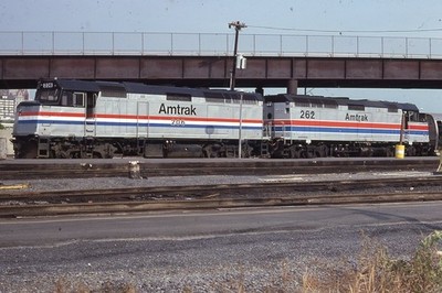 AMTRAK 206 262 Railroad Train Locomotive Original 1980 Photo Slide | eBay
