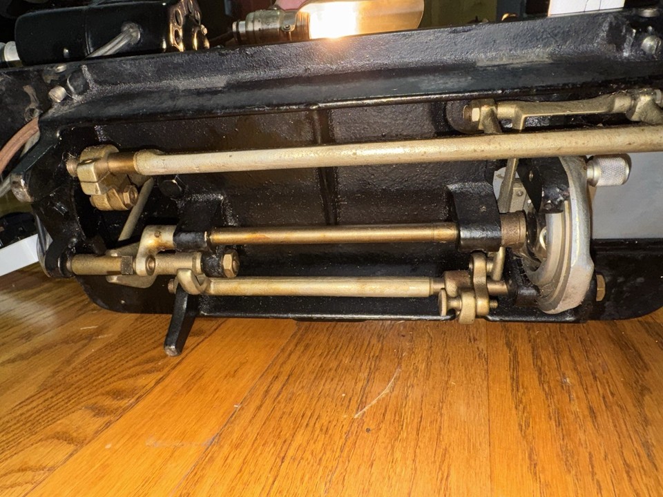 Restored Monster All Metal Sewing Machine. Reduction Pulley. Leather ...