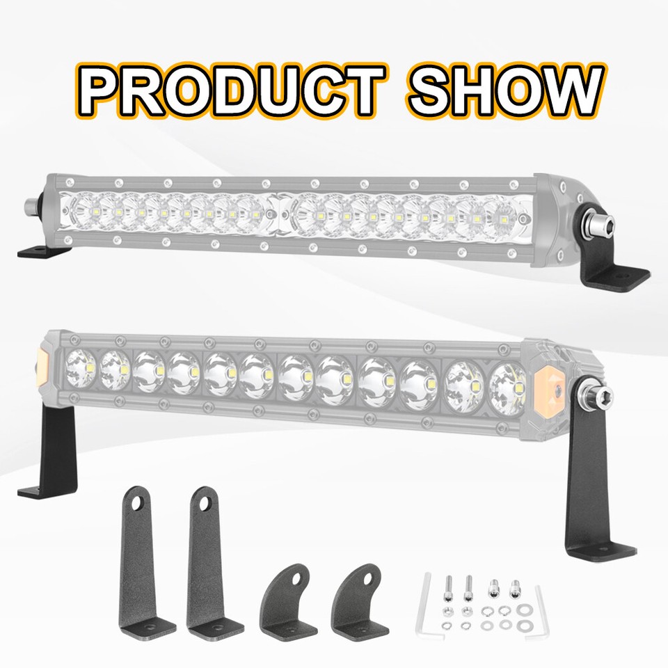 2-Pack Universal Side Mounting Brackets For Straight or Curved LED ...