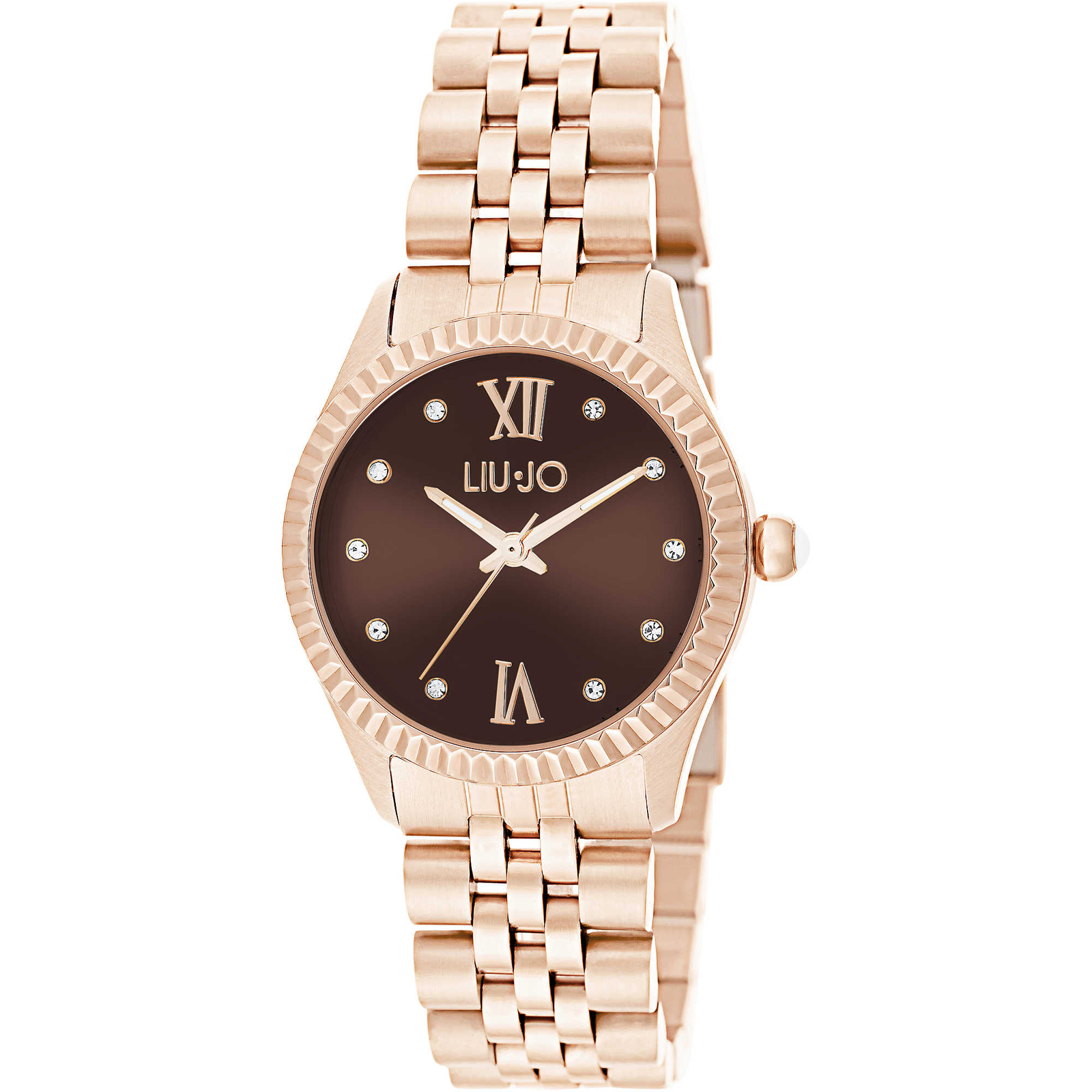 Womens Wristwatch LIU JO Luxury TINY TLJ1978 Stainless Steel Gold Rose ...