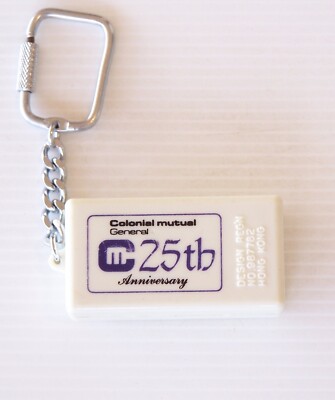 VINTAGE COLONIAL MUTUAL GENERAL 25th ANNIVERSARY TORCH PROMO KEYRING ...