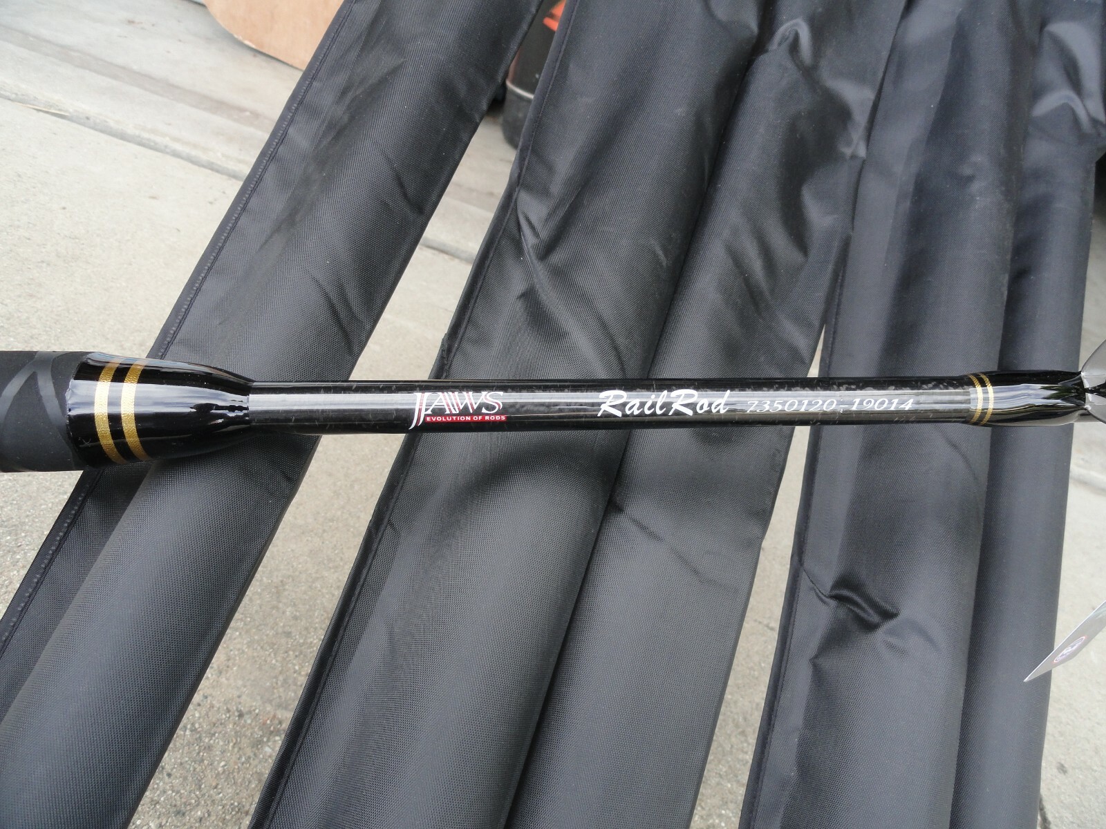 Jaws Big Game Stand-up Fishing Rail Rod 7'3" 50~120lb W/COVER & FUJI ...