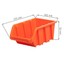 Set of 75 XS and 60 S size IN-Box storage bins and wall mounted louvre ...