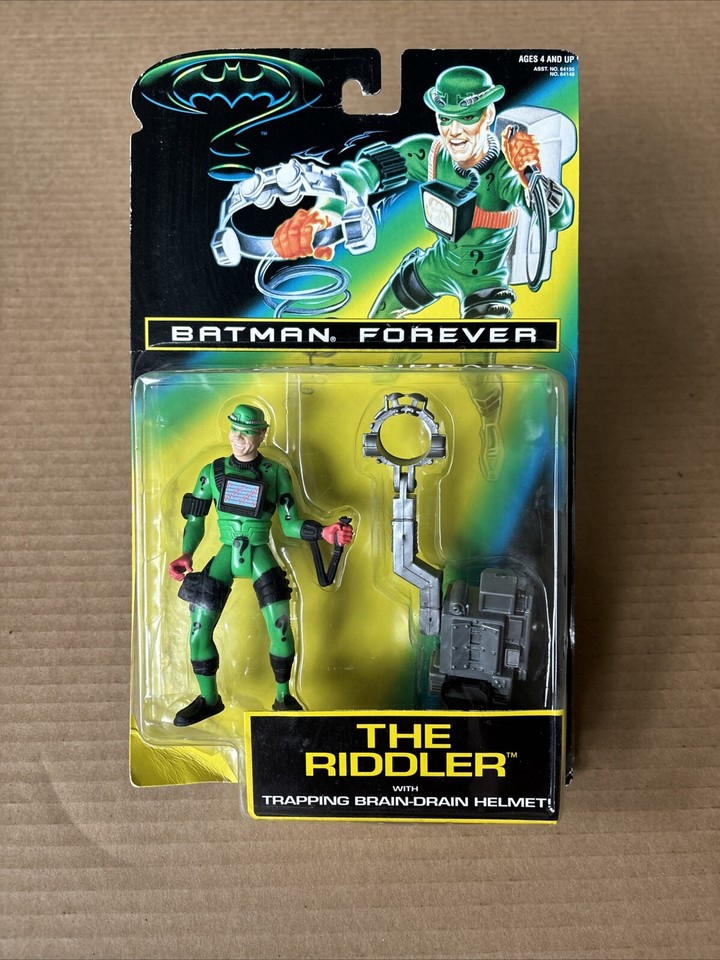 Batman Forever- THE RIDDLER With Brain Drain Helmet -Kenner-1995 ...