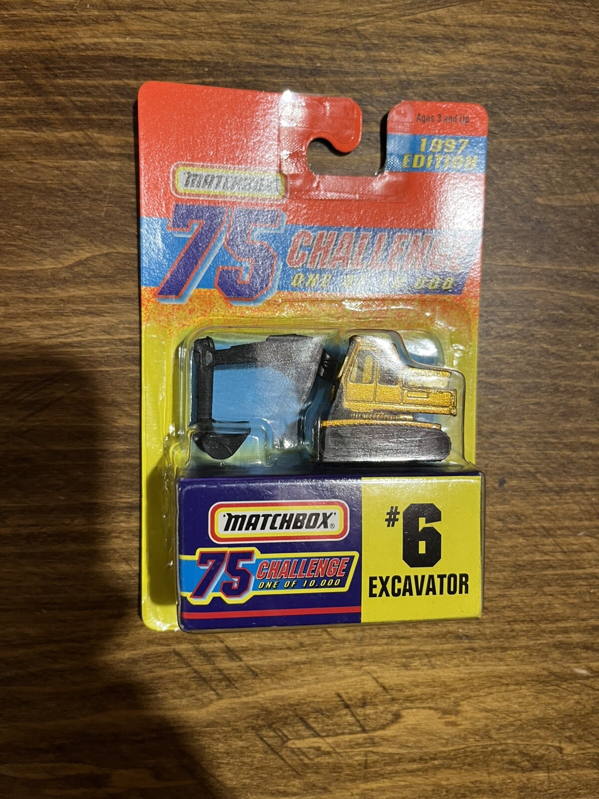 Matchbox 75 Challenge #6 Excavator 1997 Edition Gold 1/64 Scale One Of ...