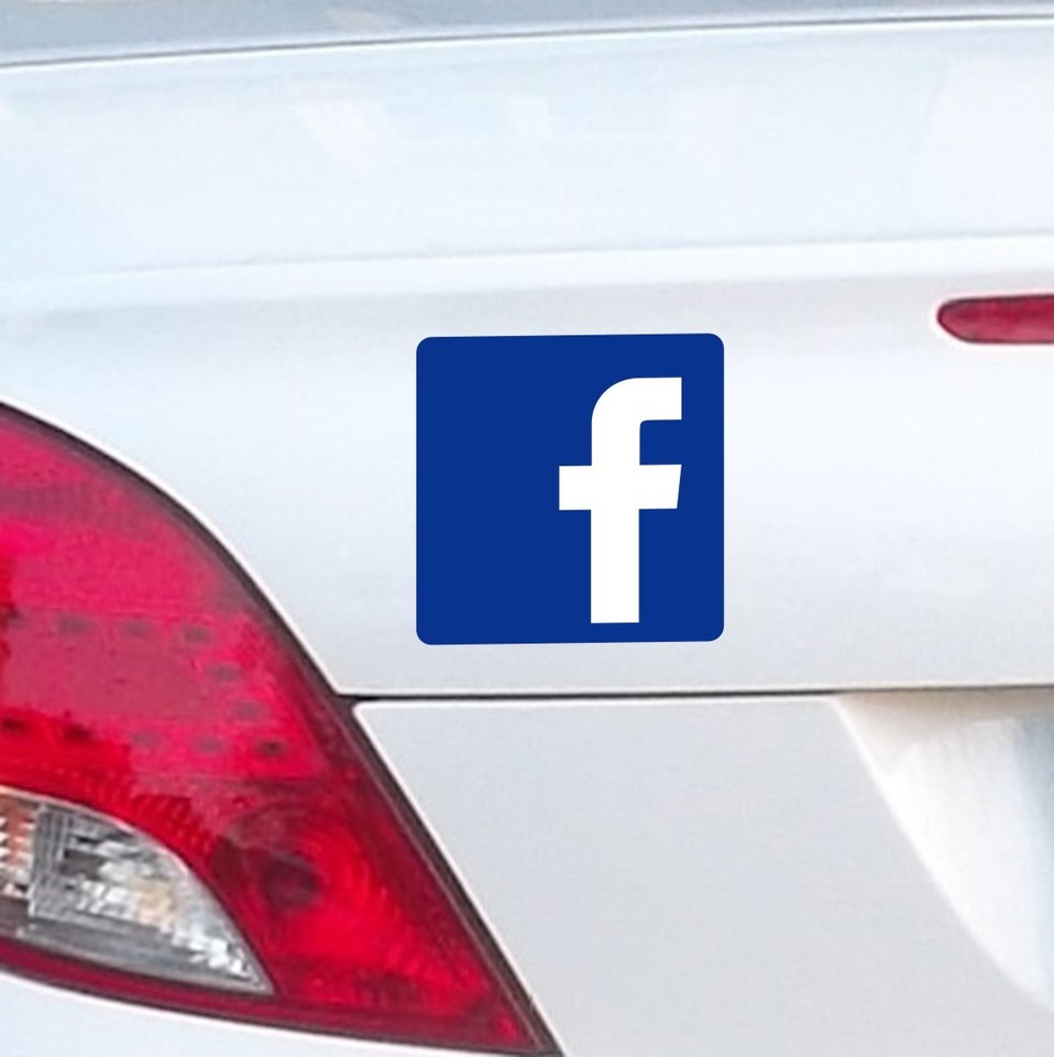 Facebook Icon Stickers, Social Media, "F" logo, 95 mm wide, Find us ...