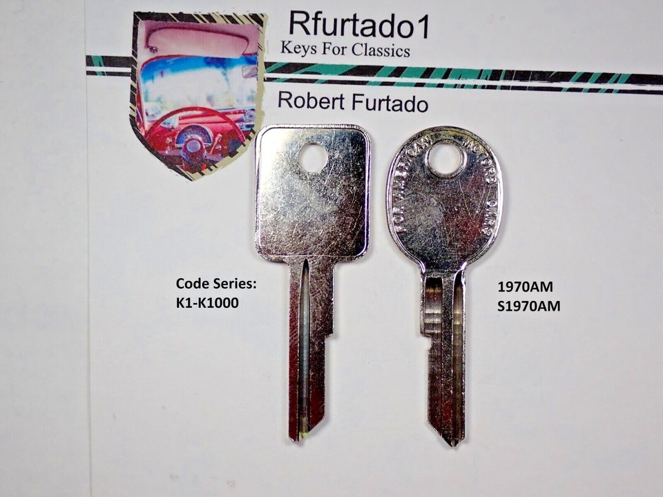 Key Blanks for Vintage American Motors, AMC, Jeep 1970-87 1970AM ...