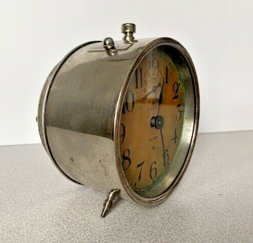Antique ANSONIA FLASH Key Wind Alarm Clock, c.1900-1920 - WORKING | eBay