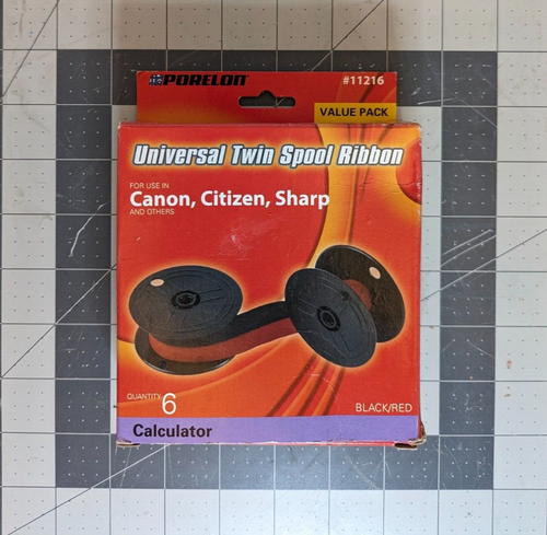 Porelon 11216 Universal Twin Spool 6pk Calculator Ribbon Canon Citizen ...