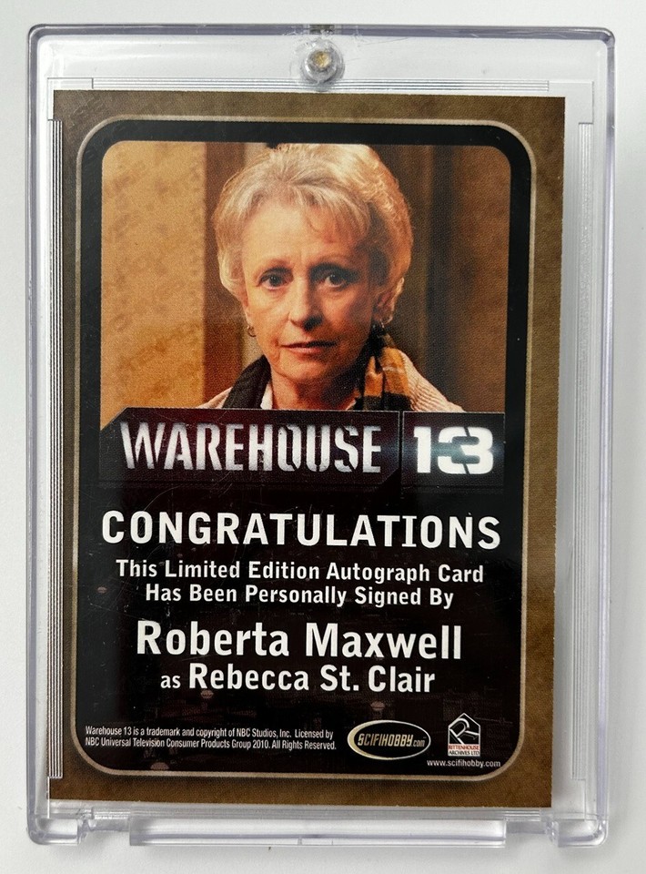Roberta Maxwell Autograph Trading Card - Warehouse 13 Season 1 Signed | eBay
