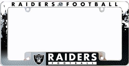 Oakland Raiders All Over Chrome License Plate Frame 767345892089| eBay