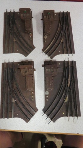 2 PAIRS LIONEL BROWN REMOTE CONTROL SWITCHES LEFT & RIGHT HAND O27 ...