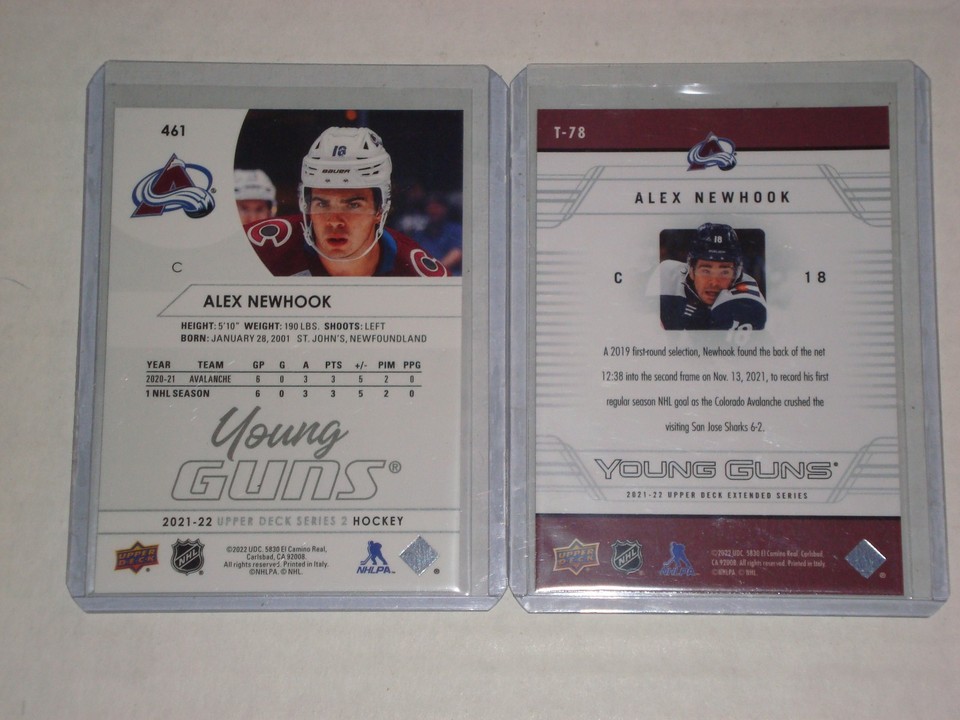 2021-22 UD YOUNG GUNS AND RETRO ALEX NEWHOOK RC | eBay
