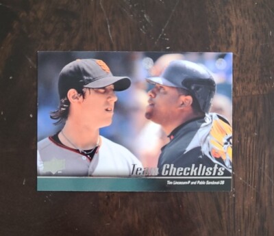 2010 Upper Deck Tim Lincecum/Pablo Sandoval #594 San Francisco Giants ...