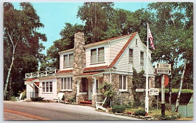 Postcard Gills Rock WI Top O The Thumb Gift Shop Ellison Bay Door ...