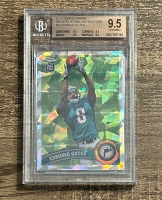 2011 Topps Chrome Crystal Atomic Refractor /139 Edmond Gates RC BGS 9.5 ...