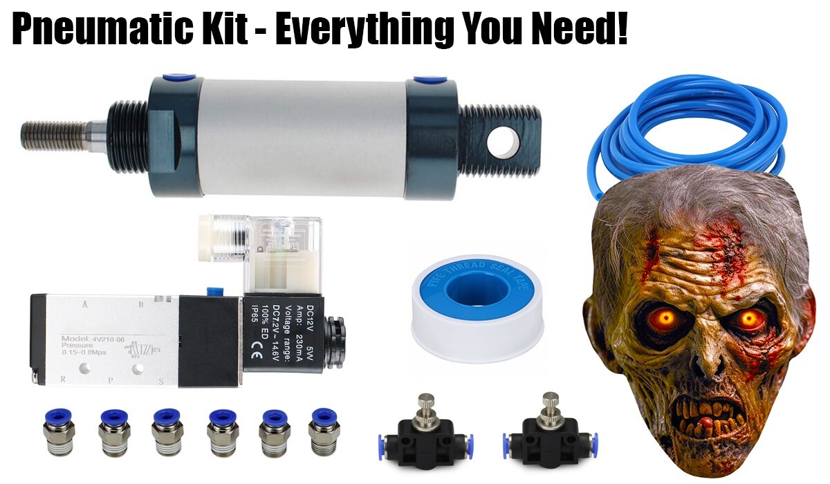Pneumatic Cylinder Kit - All You Need - Halloween - Animatronic - Robot - STEM | eBay