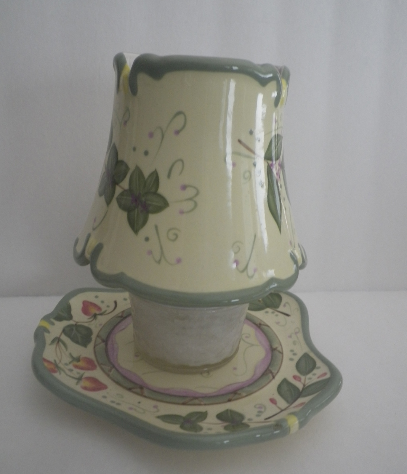 PARTYLITE sTRAWBERRY DECORATIVE SHADE & PLATE | eBay