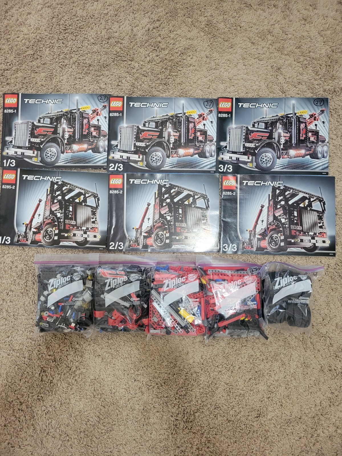 LEGO 8285 Black Tow Truck TECHNIC 2in1 | SILVER EDITION | 100% complete ...