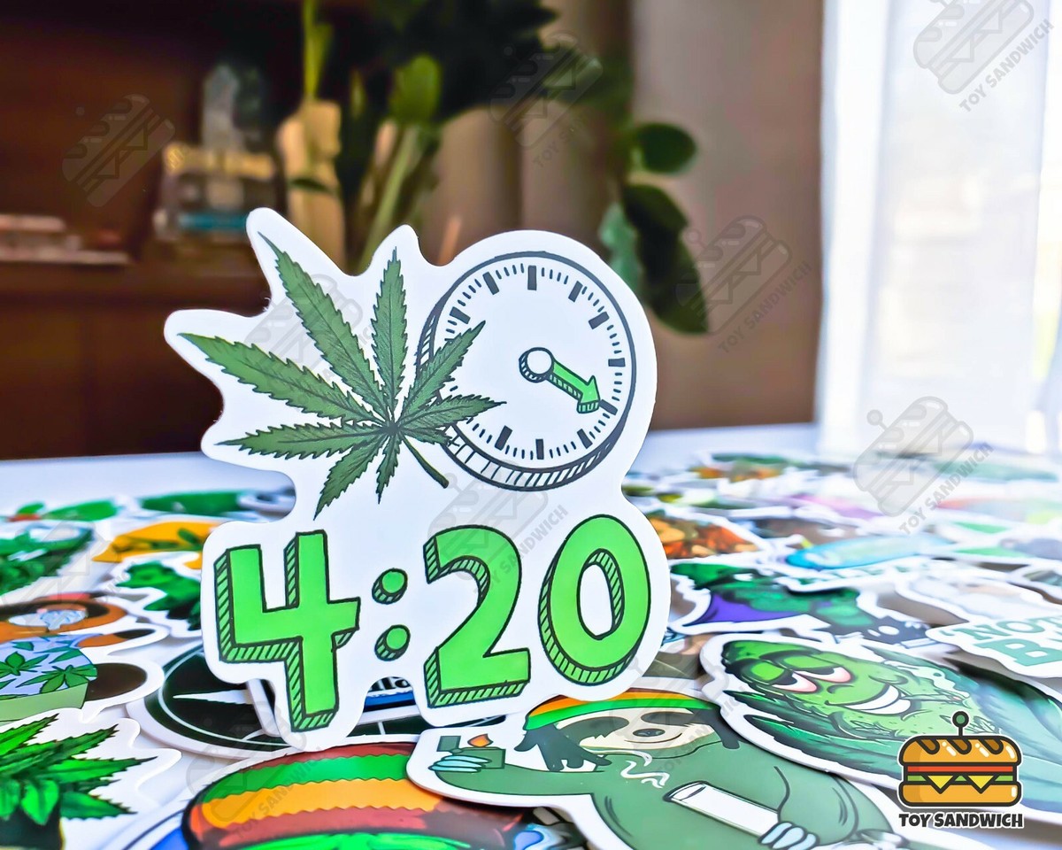 Marijuana Weed Rasta Pot Vinyl Sticker Decal Logo Car