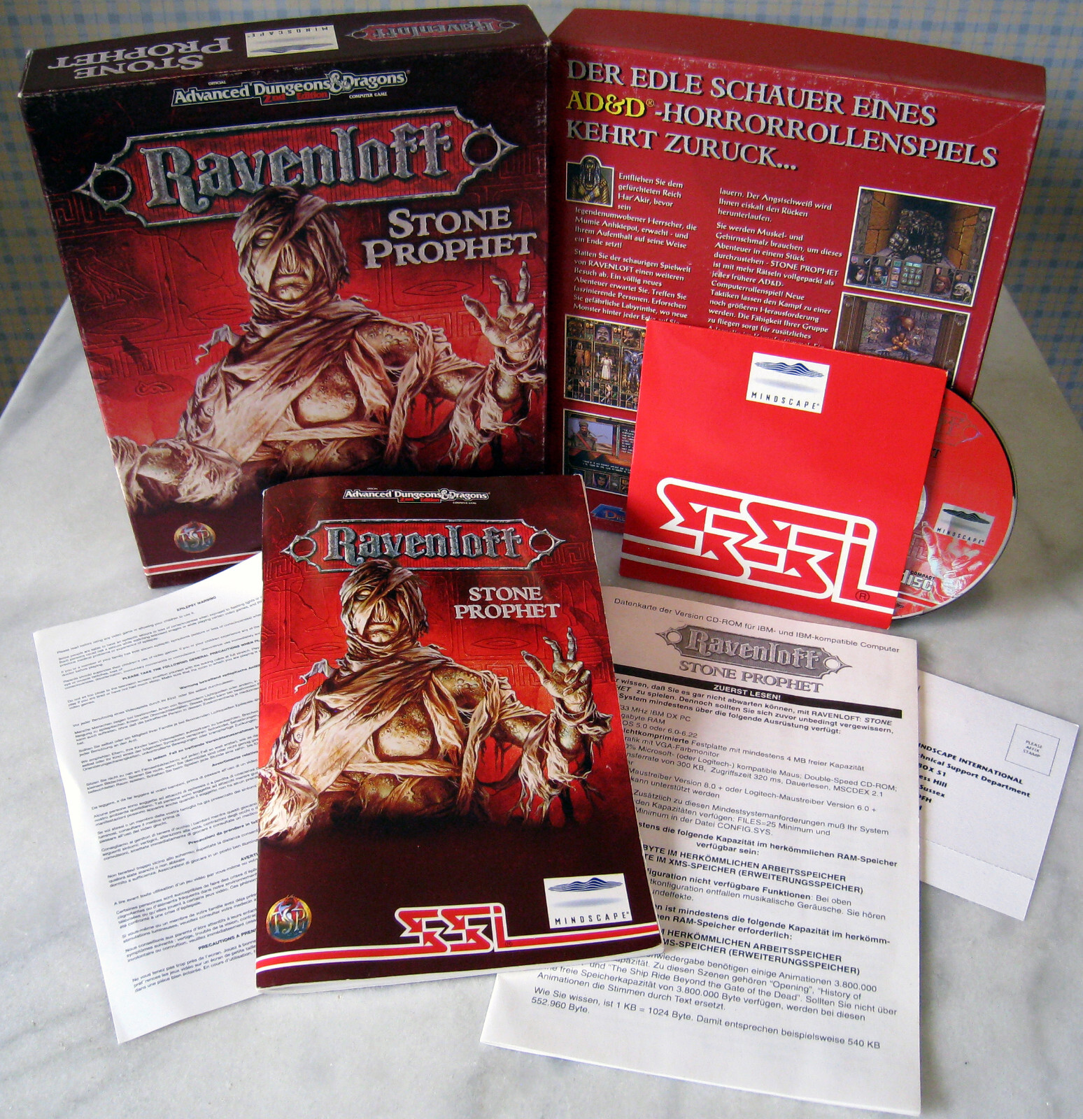 RAVENLOFT: STONE PROPHET - Boîte PC - German box (1995) - DreamForge ...
