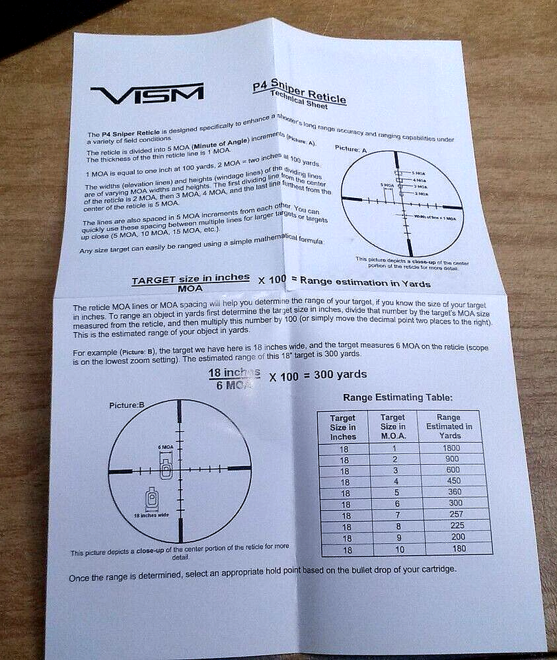 Vism NcStar Evolution 2.5-10x50 P4 Sniper Scope Illuminated ...