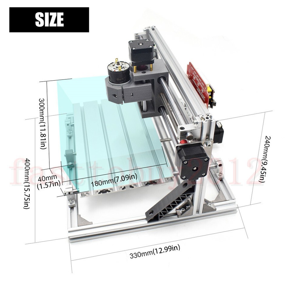 Mini 3-Axis CNC Router Kits Engraving Carving Machine for PCB PVC ...