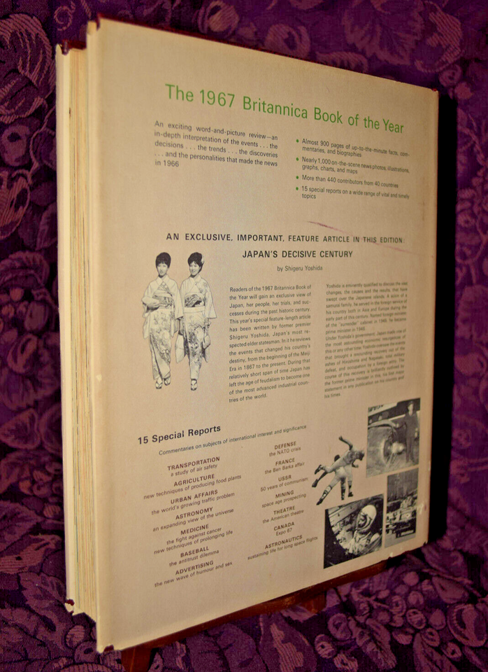 Encyclopedia Britannica Book Of The Year 1967 History Events from 1966 ...