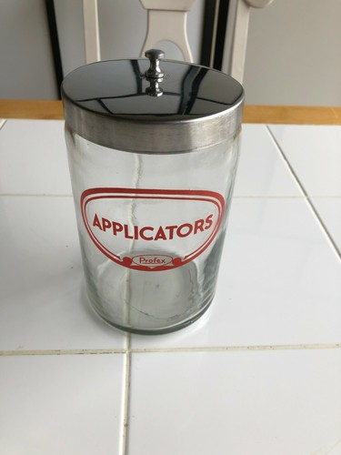 1 Vtg 50s Profex Glass Apothecary Jar Applicator App Doctor Office | eBay