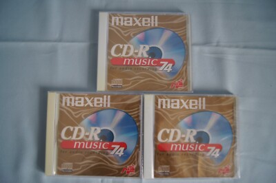 Maxell CD-R Music 74 lot of 3 compact discs audio recording #625110 NIP ...