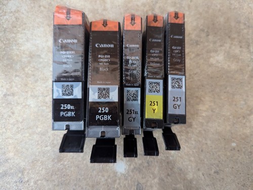 5X GENUINE CANON PGI-250 CLI-251 INK CARTRIDGES FOR PIXMA MX722 MX922 ...